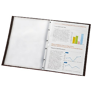 Kingjim 1931LF Clear File Leather Festival Black