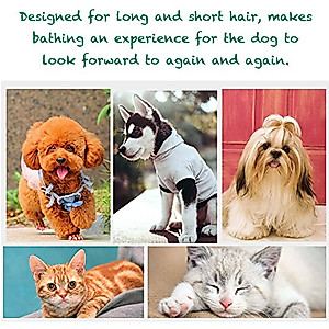 Pet Silicone Shampoo Brush for Long & Short Hair Medium Large Pets Dogs Cats, Dog hair Products Accessories Dog Back Massage for Long & Short Hair Small Large Pets Dogs Cats (Green)