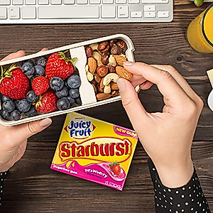 Juicy Fruit Gum (10 Pack) JUICY FRUIT & STARBURST Strawberry Chewing Gum Bulk Pack, 15 Stick
