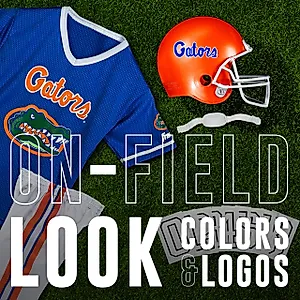 Franklin Sports NCAA Florida Gators Kids College Football Uniform Set - Youth Uniform Set - Includes Jersey, Helmet, Pants - Youth Medium