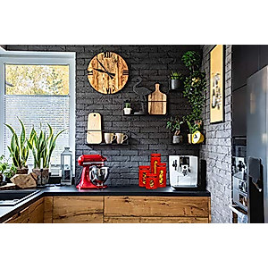 Quality Modern Red Stainless Steel Canister Set for Kitchen Counter with Glass Window & Airtight Lid - Food Storage Containers with Lids Airtight - Pantry Storage and Organization Set