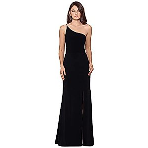 Xscape One Shoulder Ity with Color Lining Black/Nude 16