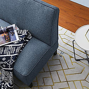 Aklaus Small Loveseat for Small Space,Armless Loveseat,Dining Bench with Back,Upholstered Dining Bench Banquettes Loveseat for Living Room, Prints