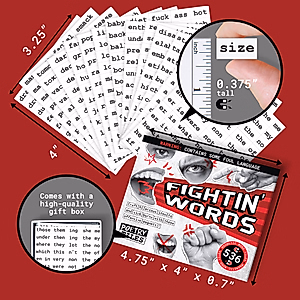 Poetry Tiles - 536 Fightin' Words Word Magnets Kit - Obscenities, Insults, and Swear Words Themed Funny Magnets for Adults for Refrigerator Poems and Stories