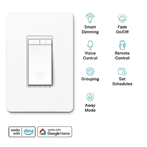 Kasa Smart Dimmer Switch HS220P3, Single Pole, Needs Neutral Wire, 2.4GHz Wi-Fi Light Switch Works with Alexa and Google Home, UL Certified,, No Hub Required, 3-Pack