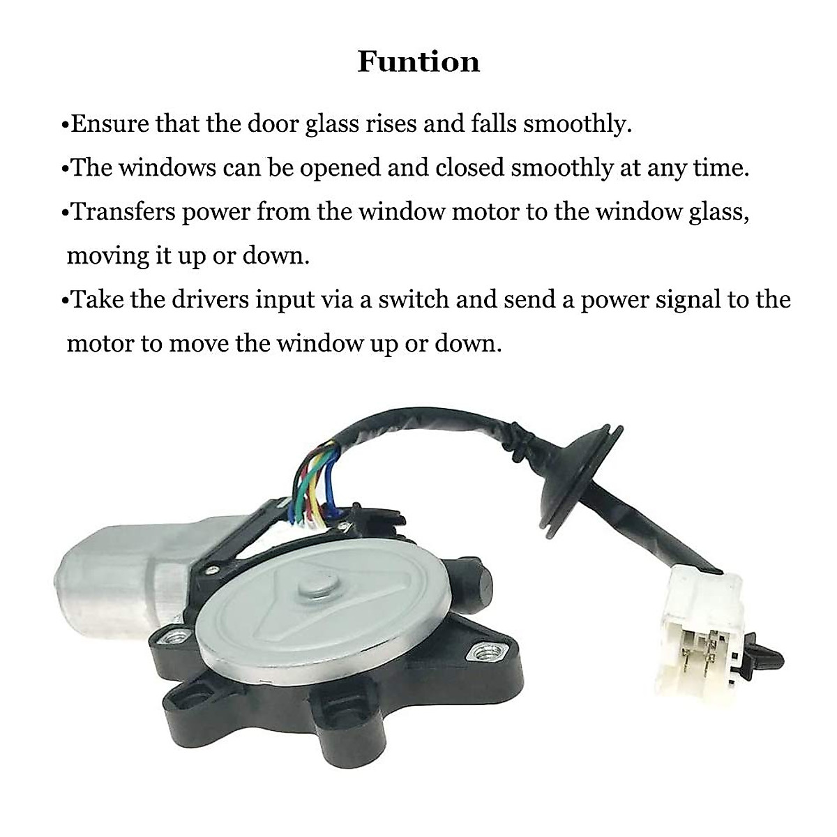 Window Lift Motor Front Left Driver Side for 2003-2009 Nissan 350Z 2003-2007 Infiniti G35 2 Door Coupe Model Replace 80731-CD00A 80731CD00A