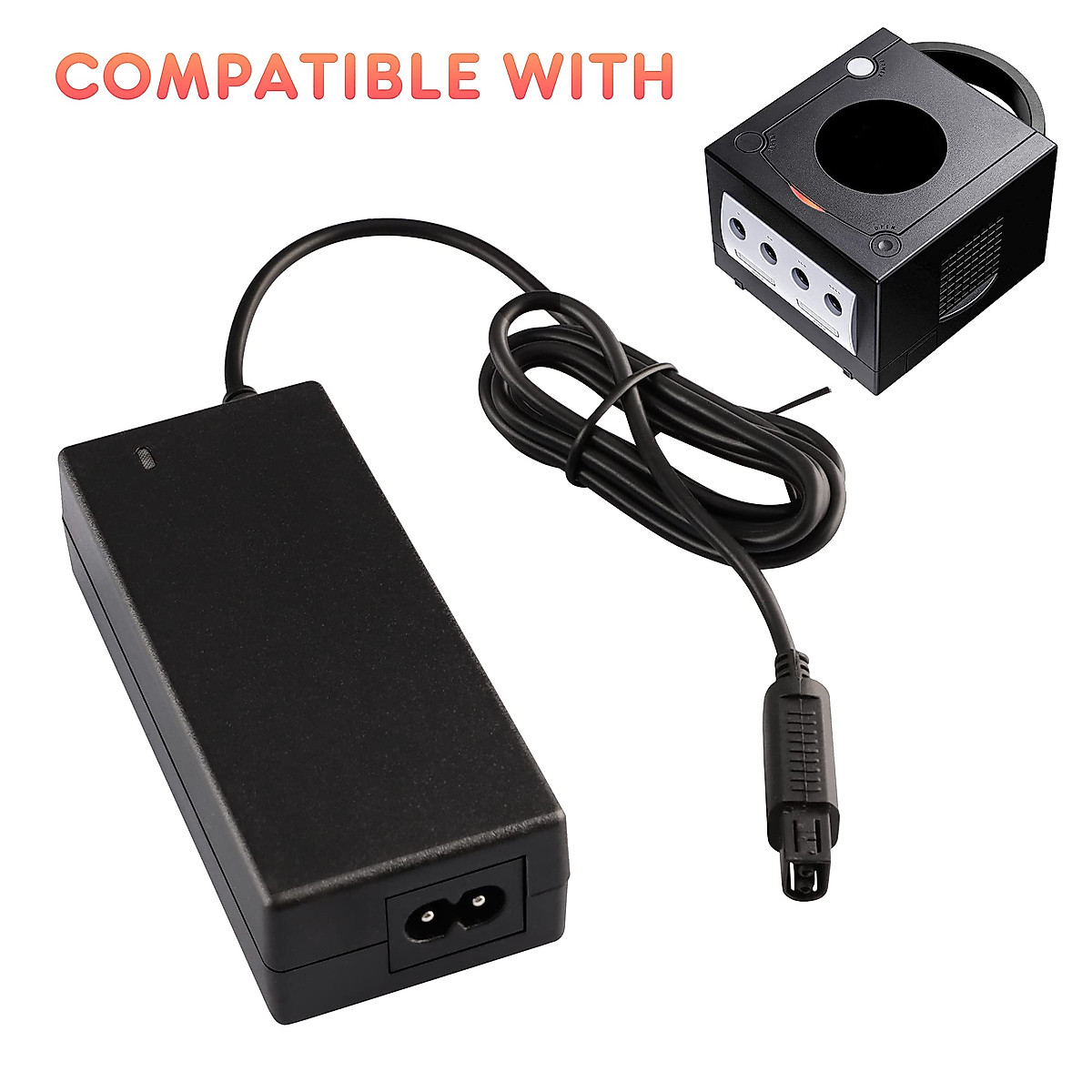 Xahpower AC Power Supply for Gamecube, AC Power Adapter Cord and AV Cable for Nintendo Gamecube Console NGC