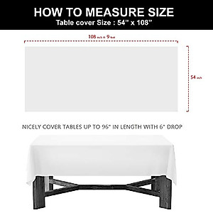 Party Essentials Heavy Duty Plastic Table Cover Available in 44 Colors, 54" x 108", Harvest Yellow