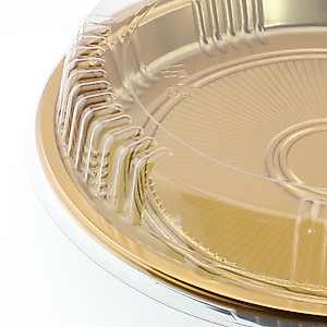 Tamnjvrr 5 Pcs Disposable Pie Carrier with Clear Lid Round Cake Cupcake Container for Pies Cake Slice Candy Pizza Salads Meal Prep (11 Inch)