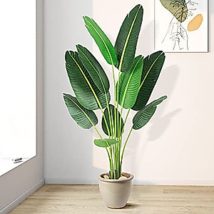 Alkmaar 60" Artificial Tree Bird of Paradise Artificial PlantFaux Plant for Home Decor Indoor Outdoor Office (60 inch-1 Pack)