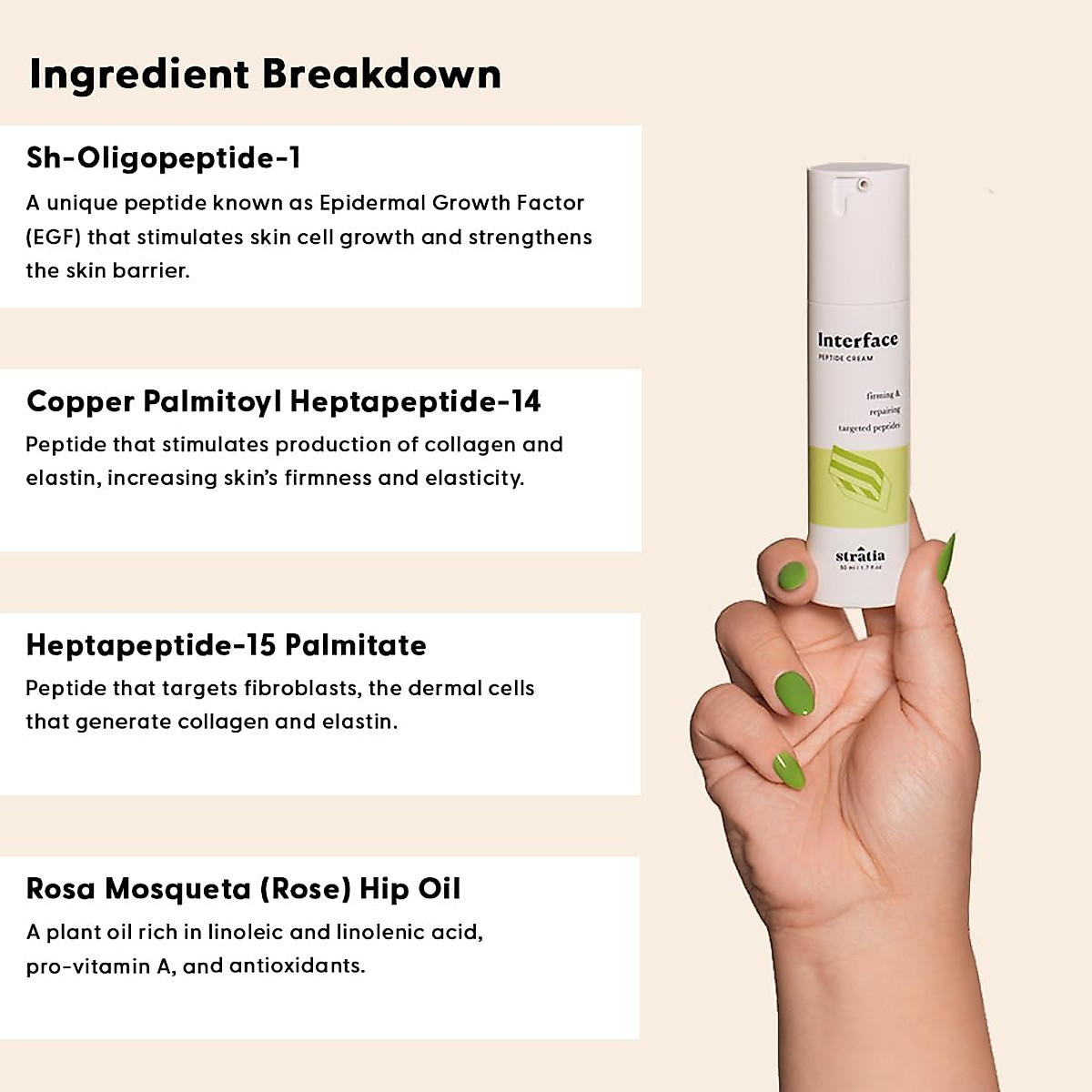 Stratia Interface | Daily Moisturizer with Peptides to Hydrate & Repair | Formulated for All Skin Types , 1.70 Fl Oz (Pack of 1)