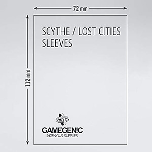 Matte Board Game Sleeves | Pack of 60 Matte Sleeves | 72 by 112 mm Card Sleeves Optimized for Scythe and Lost Cities | Premium Card Protection | FFG Magenta Color Code | Made by Gamegenic