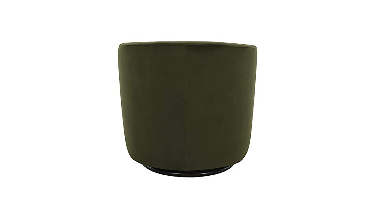 Rivet Coen Velvet Accent Swivel Chair in Forest Green | Modern Style