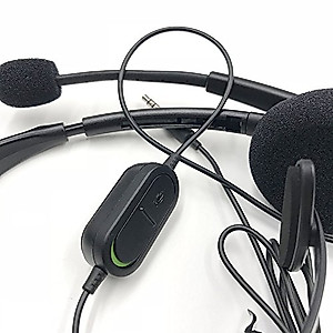 Replacement Black Wired Chat Chatting Gamer Headset Headphone with Mic Microphone for Xbox One Slim Xbox One S