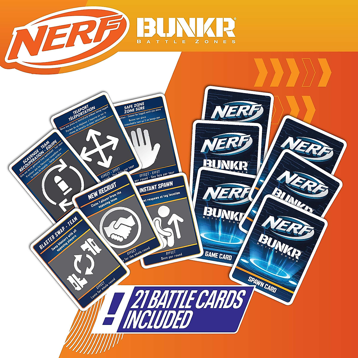 NERF BUNKR Officially Licensed Battle Royale Inflatable Bunker Battlezone - 5 Piece Barricade Set Crates Barrels