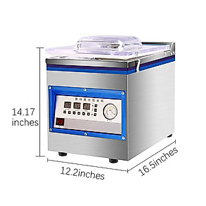 Chamber Vacuum Sealer Machine Commercial Kitchen Food Chamber Vacuum Sealer, 110V Packaging Machine Sealer for Food Saver, Home, Commercial Using