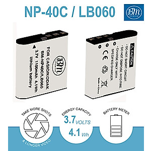 BM Premium LB-060 Battery Replacement for Kodak PixPro AZ251, AZ361, AZ362, AZ365, AZ421, AZ422, AZ501, AZ521, AZ522, AZ525, AZ526, AZ527, AZ528 Cameras