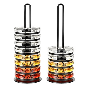 giffgiss Tumbler Lid Organizer 2 Pack(0.79" Width): Holding Up to 11 lids - Metal Holder with 10 Inches of Vertical Space for Kitchen Cabinet Countertop Storage - for Yeti/Stanley/Simple Modern Cups