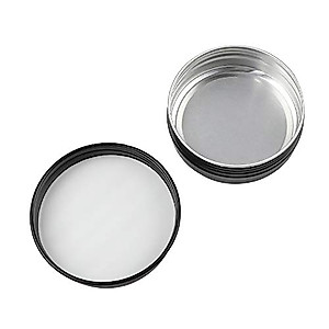 Moretoes 36 Pack Tins, 2 Oz Metal Round Balm Tins, Black Tins Aluminum Cans, Empty Containers with Screw Lids for Salve, Spices or Candies