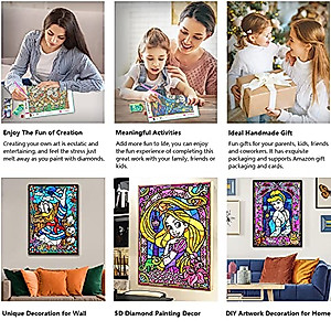 FFPTBNYX 6 Pack Diamond Painting Kits for Adults 5D Full Drill Diamond Art Paint with Round Diamonds DIY Gem Painting Kit for Home Wall Decor Gifts(12" x 16")