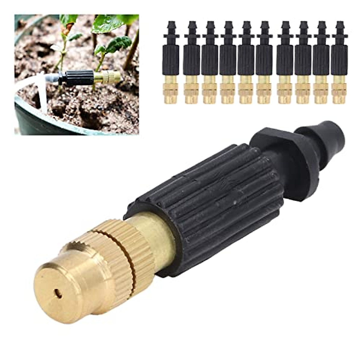 Drip Irrigation Sprayer, Misting Nozzle Cooling for Garden for 4/7mm Pipe