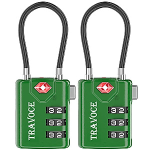 TSA Approved Luggage Locks, Travel Locks Which Also Work Great as Gym Locks, Toolbox Lock, Backpack and More 1,2,4,6 &10 pk (Army Green)