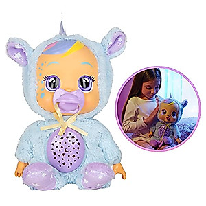 Cry Babies Goodnight Jenna - 12" Sleepytime Baby Doll | Plays 5 Lullabies and Night Light Starry Sky Projection , Blue