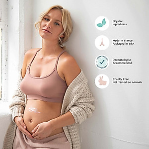 Pharmedoc Maternity Stretch Mark Cream, Pregnancy Must Haves, Belly Butter, Pregnancy Safe, Tummy Butter Stretch Marks Remover, Body Oil Body Butter Scar Cream, Mom To Be Gift, 100% Organic (7.44oz)