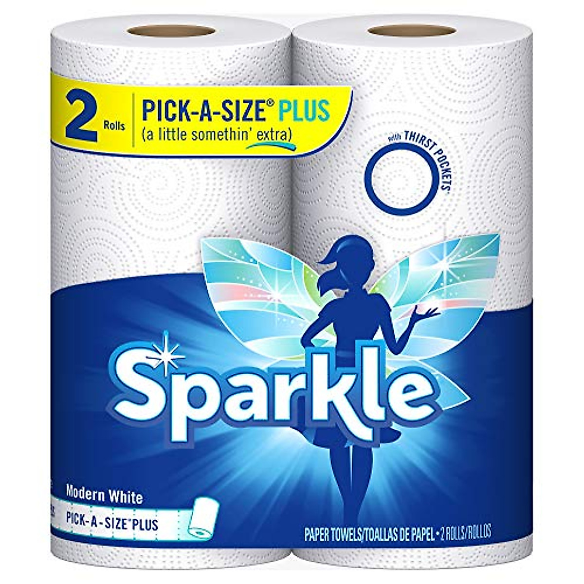 Sparkle Paper Towels, 24 = 47 Regular Rolls, Modern White, Pick-a-Size Plus