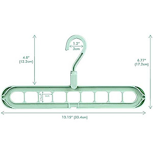 ESOUL TECHNOLOGY Magic Hangers Closet Space Saving Clothes Hanger Organizer Pack of 8 Plastic Suit Hangers 360 Degree Swivel 8pink
