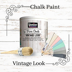 Chalk Pure Paint - for Furniture, Crafts, Home Decor - All-in-One – DIY – Eco-Friendly (Vintage [White]), (33.81 oz)
