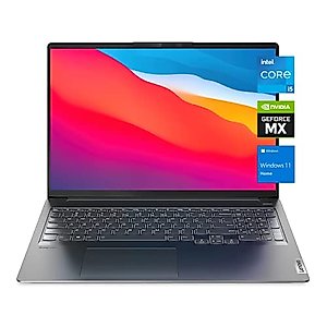 Lenovo Ideapad 5i Pro Laptop, 16" QHD 2.5K IPS Display, Intel Core i5-11300H, GeForce MX450, 8GB RAM, 512GB SSD, IR Camera, Backlit Keyboard, WiFi 6, Windows 11 Home