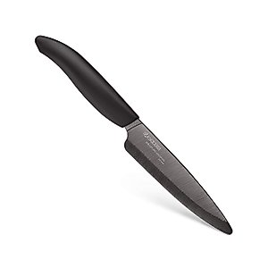 Kyocera Advanced Ceramic Revolution Series 4.5-inch Utility Knife, Black Blade