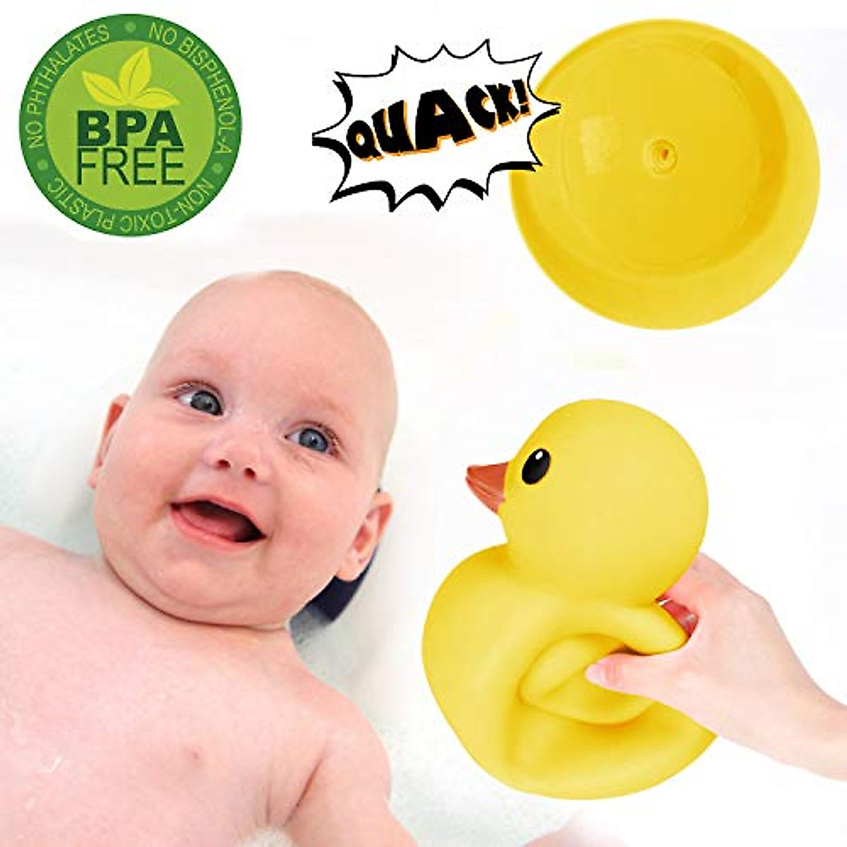 Jumbo Rubber Duck Bath Toy - Giant Ducks Big Duckie Baby Shower ...