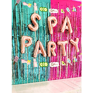 LaVenty 2 PCS Spa Party Balloons Spa Party Decoration Nail Polish Banner Spa Party Banner Spa Theme Birthday Party Salon Party Decoration Makeup Party Decoration