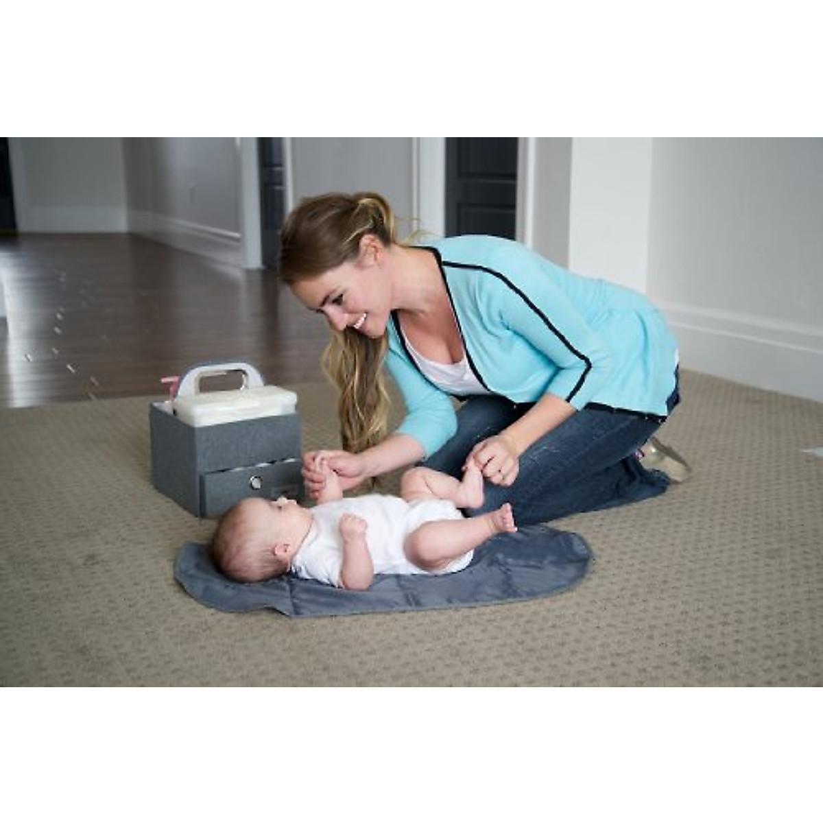 JJ Cole Diaper Caddy, Slate Heather