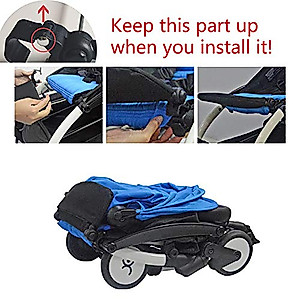 SeedFuture Stroller Footrest Black for Babyzen YOYO, Stroller Accessories Baby Leg Rest Fits Babyzen YOYO YOYO+ YOYO2 Baby Time, 8.5 Inch Long Extend Infant Pram Footboard