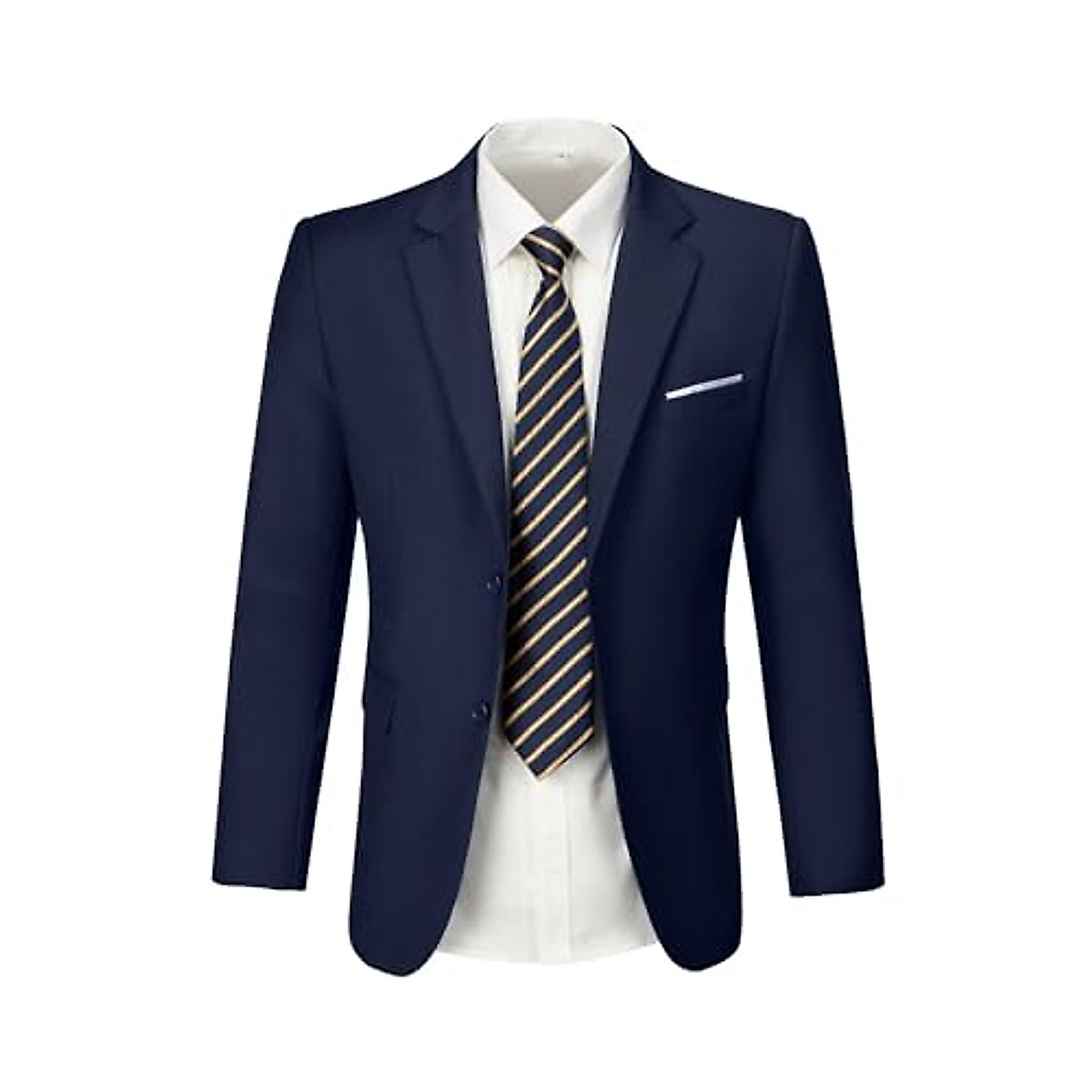 Navy Blue Suit Blazer for Men Slim Fit Bussiness Wedding Prom Party Dinner Suit Jacket Lightweight Casual Sport Coat Jacket L