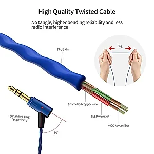 SoundMAGIC E80 Wired Earbuds No Microphone HiFi Stereo Earphones Noise Isolating in Ear Headphones Comfortable Fit Super Bass for Audiophile Blue