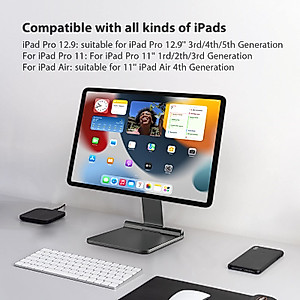 Meaowxva Magnetic iPad Stand Adjustable Floating Foldable Tablet Holder iPad Painting Desktop Stand for Apple iPad Pro 12.9 3rd/4th/5th/6th Generation