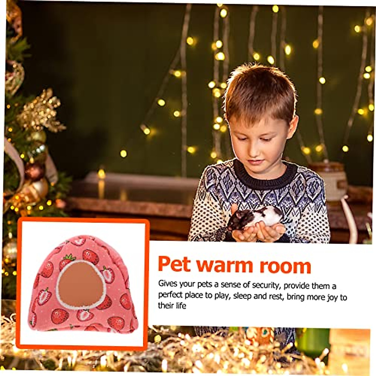 BCOATH Plush Hamster House 1pc Hamster Hamster Stuffed Hamster Hamster Hut Guinea Pigs Hide- Out Warm Guinea Pigs Bed Cloth Hamster Bed Hamster House Cloth Pink Keep Warm