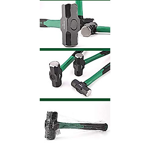 3-Pound heavy duty hammer/Strike Drilling/Crack Hammer, octagonal hammer with fiber shockproof handle,3-Pound Sledge with Fiberglass Handle & No-Slip Cushion Grip