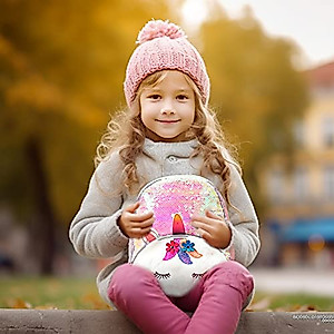 PinkSheep Mini Backpack for Kids Girls, Toddler Bag Backpacks, Cute Unicorn Lightweight Preschool for Kindergarten 3-10 Years Old Girl