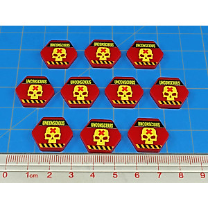 LITKO Mecha Damage Effects Token Set | Compatible with BattleTech (Pilot Unconscious)
