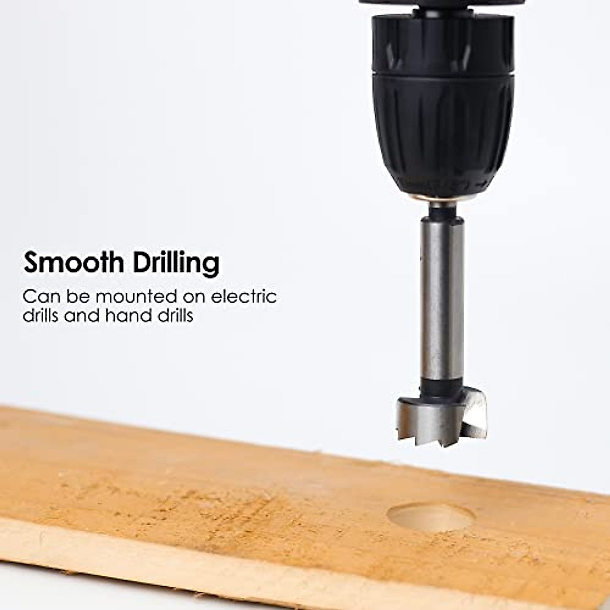 BAIDETS 2-1/8 Inch Forstner Bit, Forstner Drill Bit 2-1/8 Inch for Wood by Round Shank