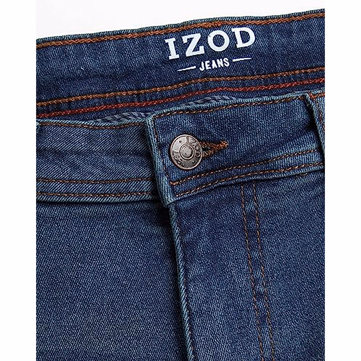 IZOD Men's Jeans | Comfort Stretch Denim Jeans | Casual Relaxed Fit Jeans for Men, Size 38W x 30L, Frost Blue