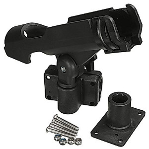 ECVYGJ Fishing Rod Rack Fishing Support Rod Holder Bracket 360 Rotatable with Screws Accessory Fishing Rod Boats Kayaking Yacht Fishing Tackle Hot Fishing Tool (Color : Black)