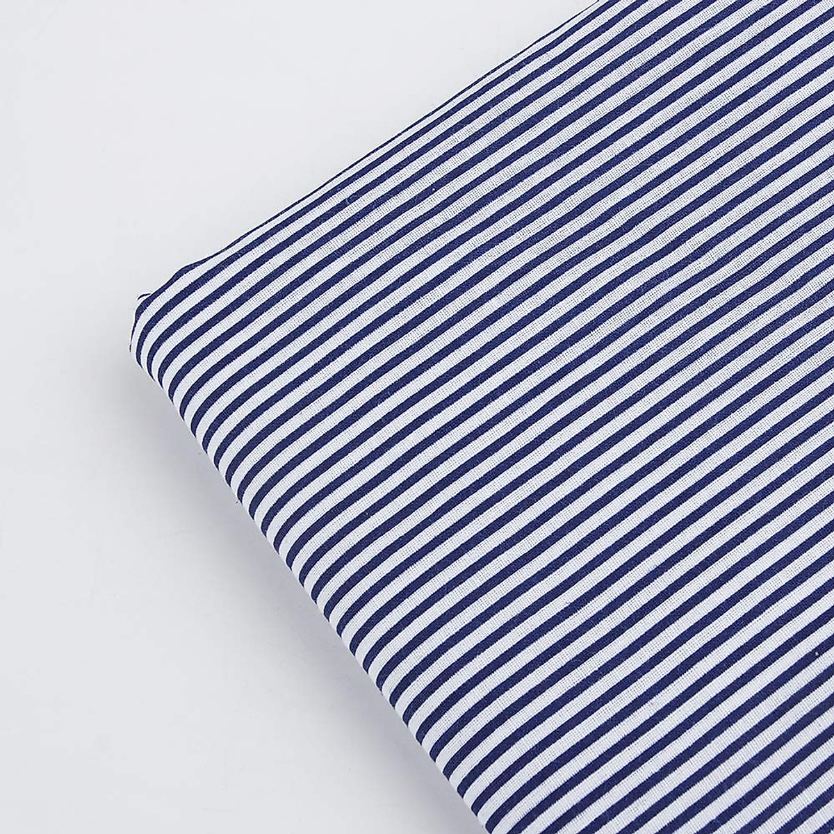 7Pcs 20" x 20" Cotton Fabric DIY Making Supplies Quilting Patchwork Fabric Fat Quarter Bundles DIY for Quilting Patchwork Cushions Cotton Fabric for Patchwork (20" x 20", Navy Blue)