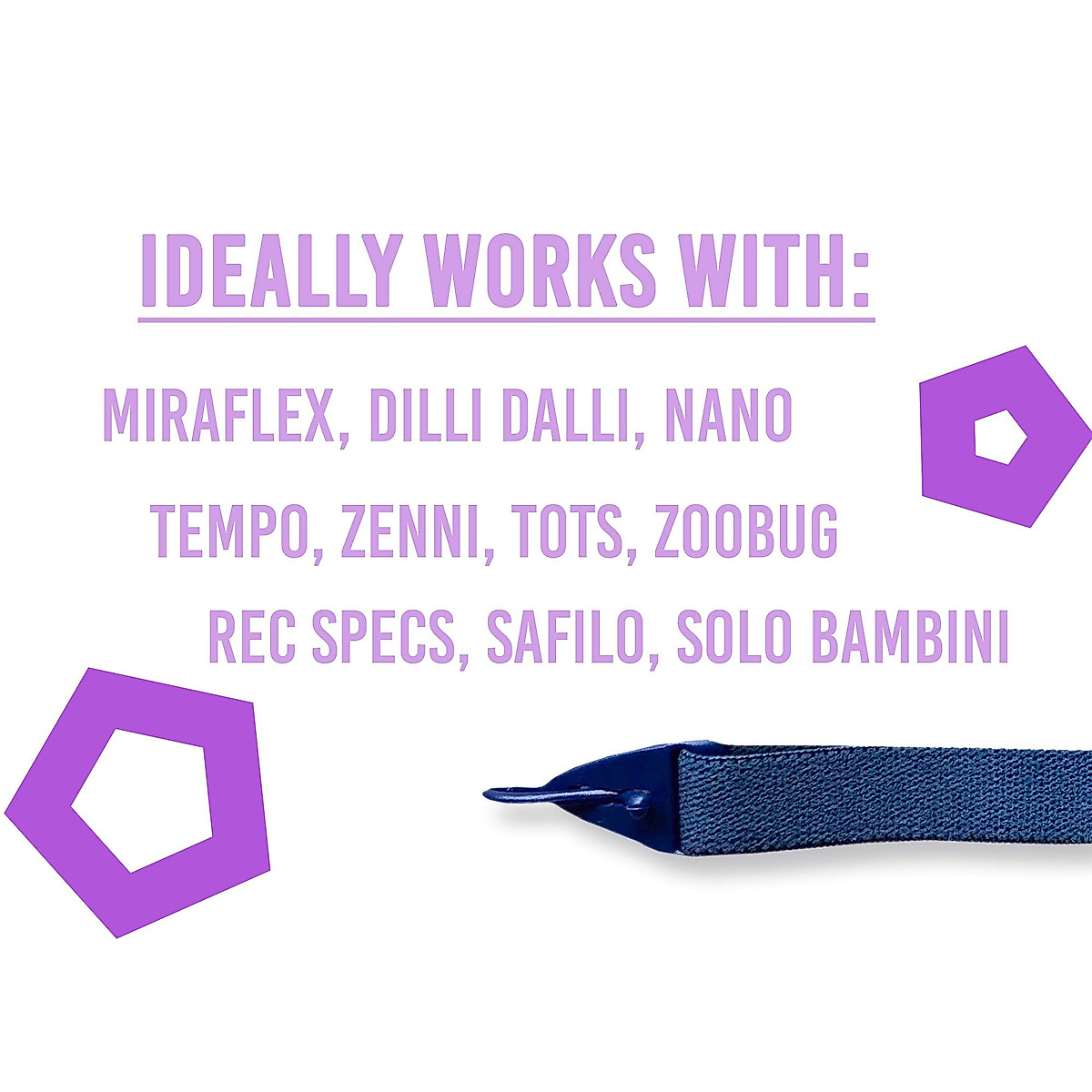 Geborilma Kids Glasses Strap for Kids Sports Strap for Glasses Kids - Glasses Band for Kids Eyeglasses Straps Adjustable Navy