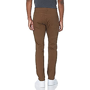 Amazon Essentials Men's Slim-Fit Pants, 5-Pocket Stretch Twill Design, Brown, 30W x 32L
